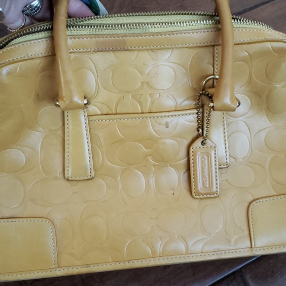 Coach | Bags | Coach Leather Bag Yellow | Poshmark